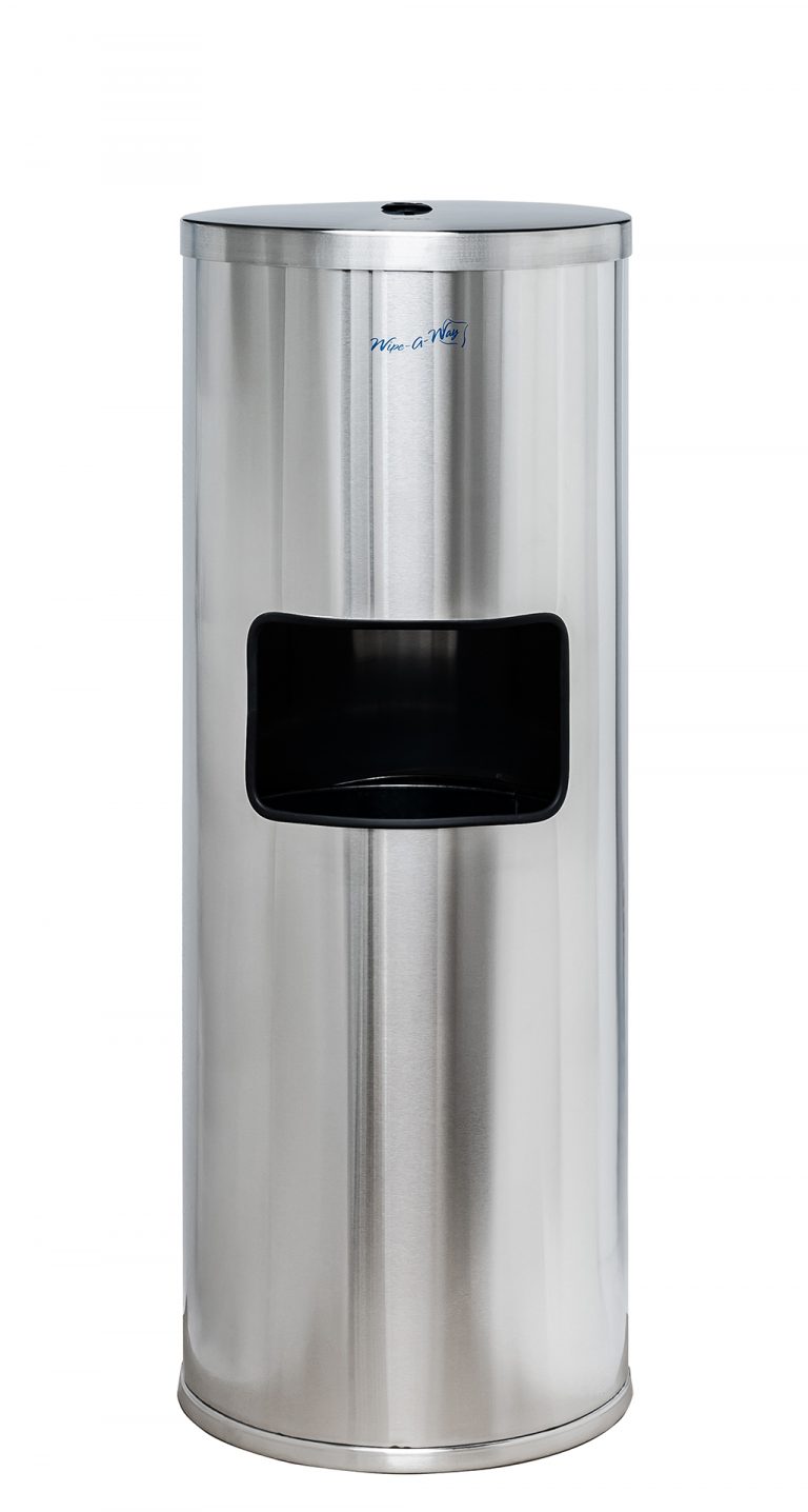 Wipe-A-Way Stainless Steel Floor Stand Dispenser - Crown Products