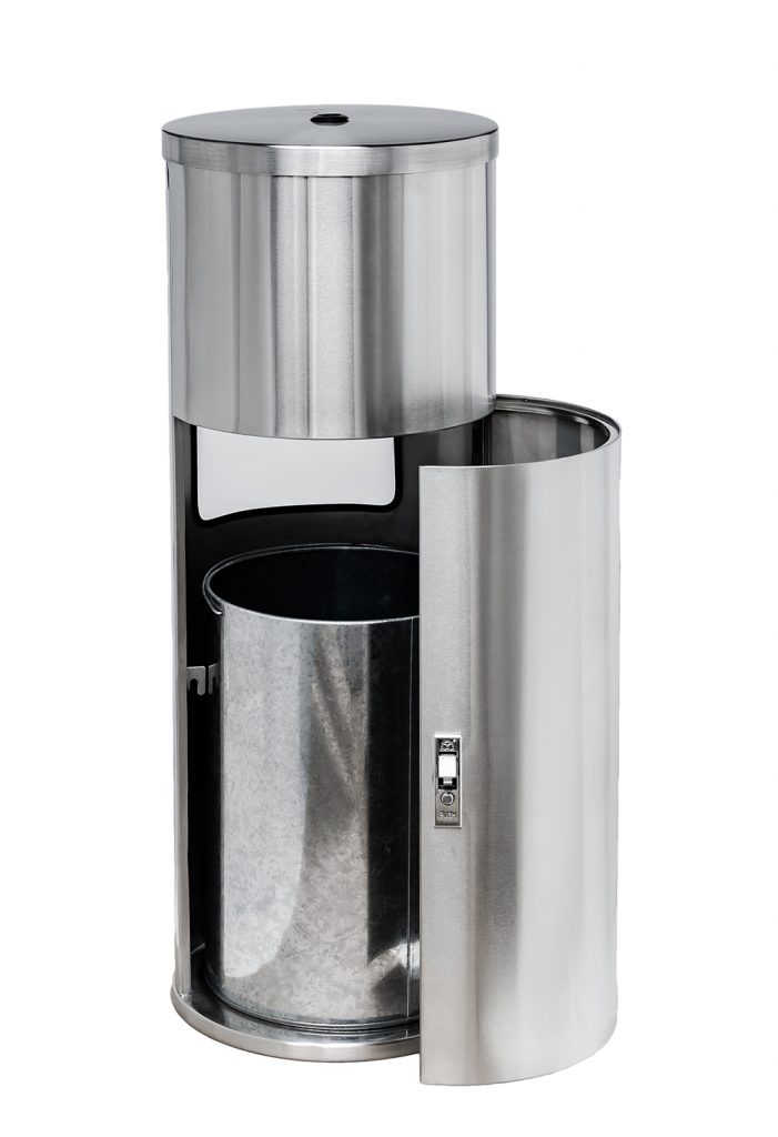 Wipe-A-Way Stainless Steel Floor Stand Dispenser - Crown Products