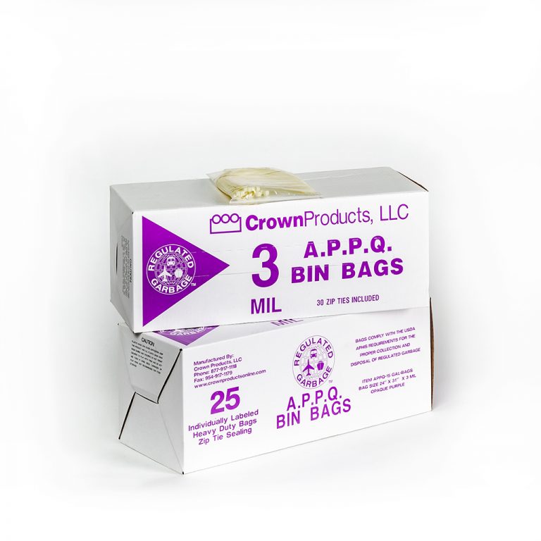 15-Gallon USDA APHIS Compliant Garbage Bin Bags | Crown Products